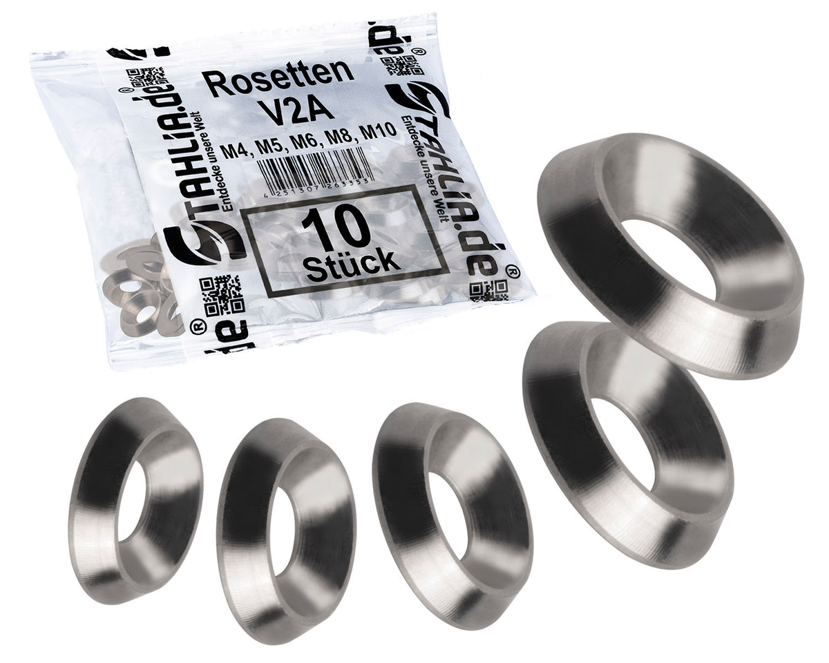Unterlegscheiben für Senkkopfschrauben - Zierscheibe Rosette | STAHLIA ...